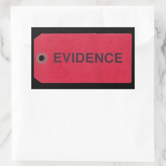 Evidence Tag Rectangular Stickers | Zazzle