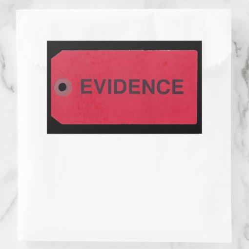Evidence Tag Rectangular Stickers | Zazzle