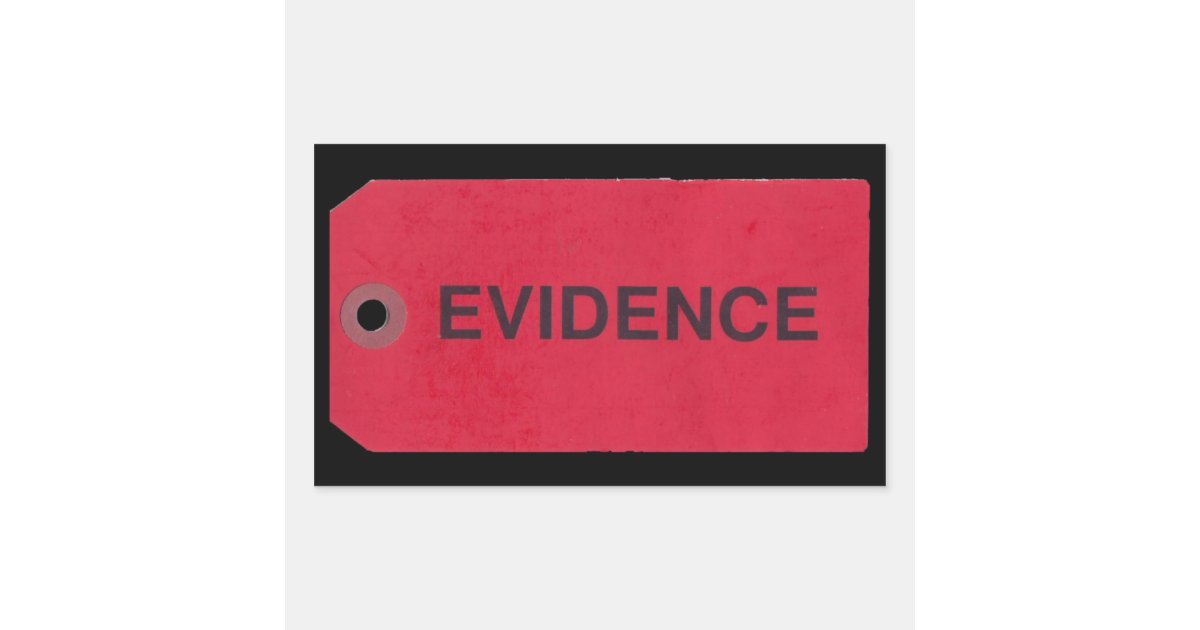 Evidence Tag Rectangular Stickers | Zazzle