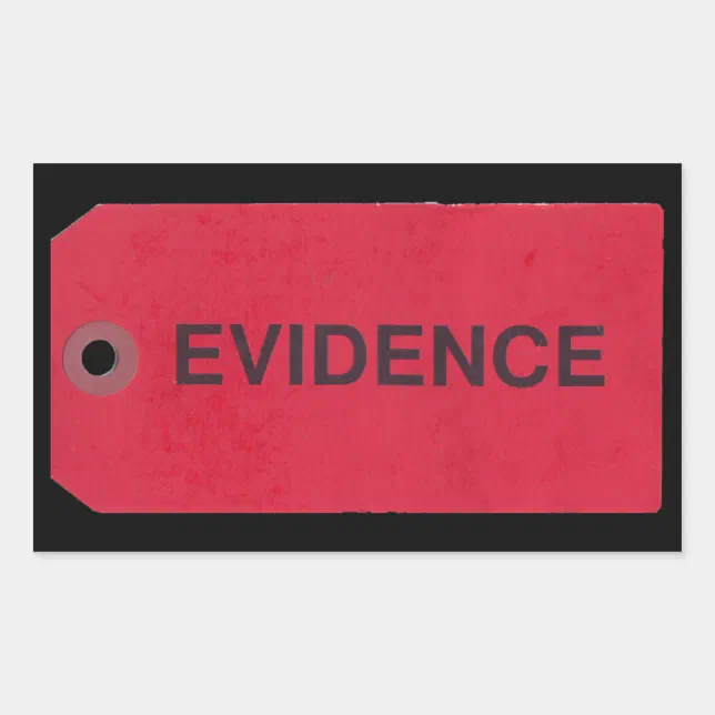 Evidence Tag Rectangular Stickers | Zazzle