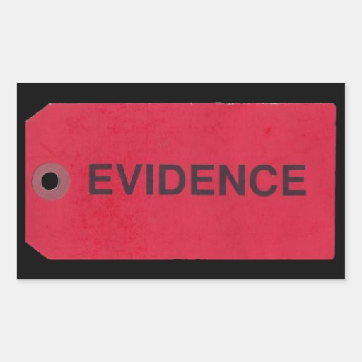 Evidence Tag Rectangular Stickers | Zazzle