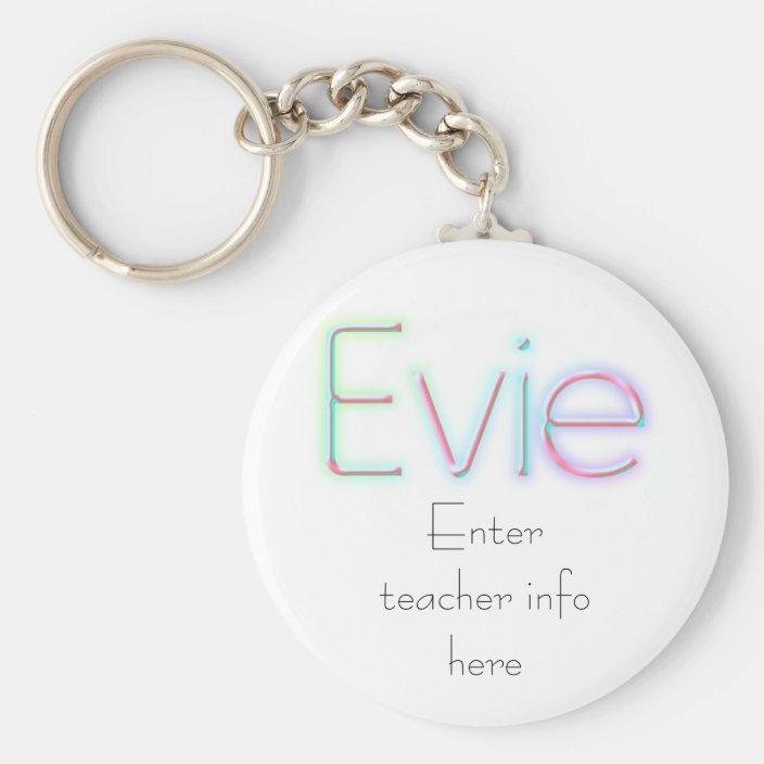 Evie Name Tag Key Chain | Zazzle.com