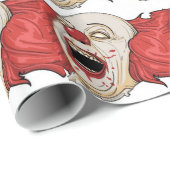 Evil clown design wrapping paper | Zazzle