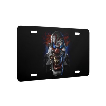 Evil Clown Face License Plate | Zazzle