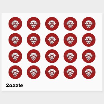 Evil Clown Stickers | Zazzle