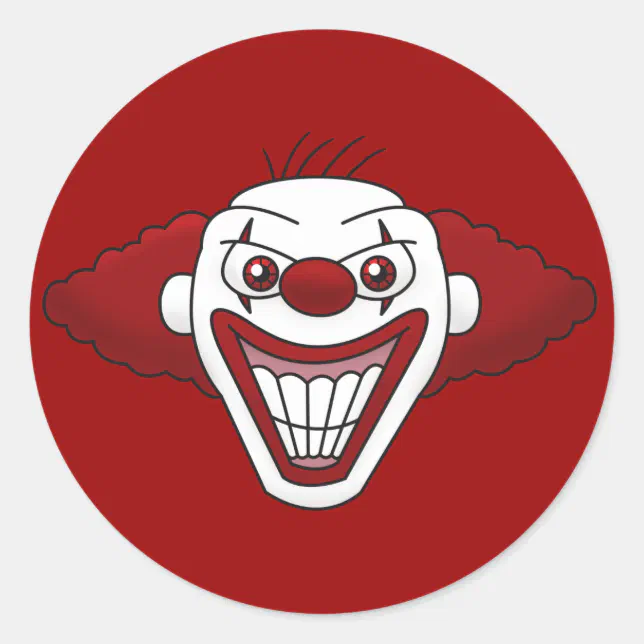 Evil Clown Stickers | Zazzle