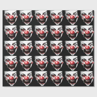 Evil Clown Wrapping Paper | Zazzle