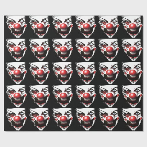 Evil Clown Wrapping Paper | Zazzle