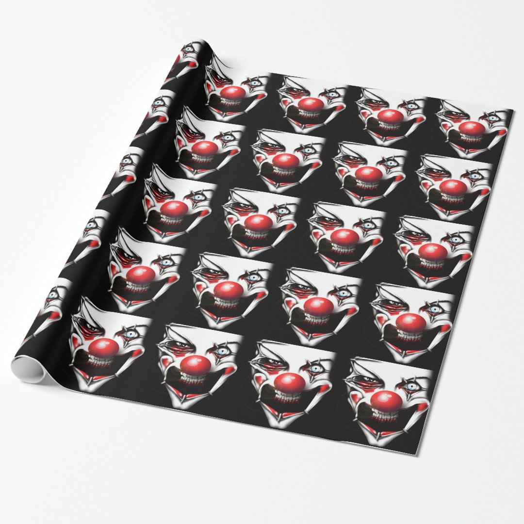 Evil Clown Wrapping Paper | Zazzle