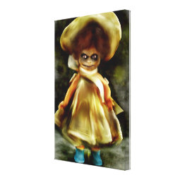 EVIL DORA DOLL, haunted doll product scary art Canvas Print | Zazzle