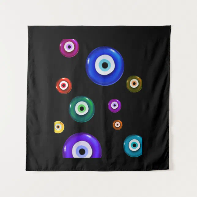 Evil Eye Black Backdrop | Zazzle