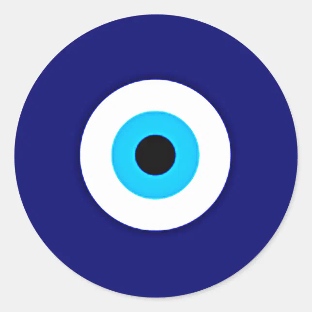 Evil Eye Charm Classic Round Sticker | Zazzle