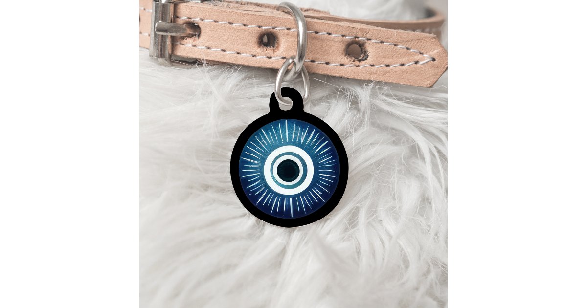 Evil Eye Dog Tag - Personalized Pet ID Tag | Zazzle