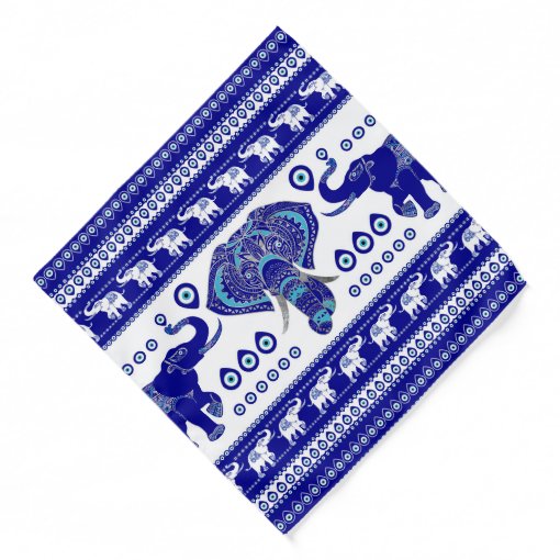 Evil Eye Elephant Ornament Bandana | Zazzle
