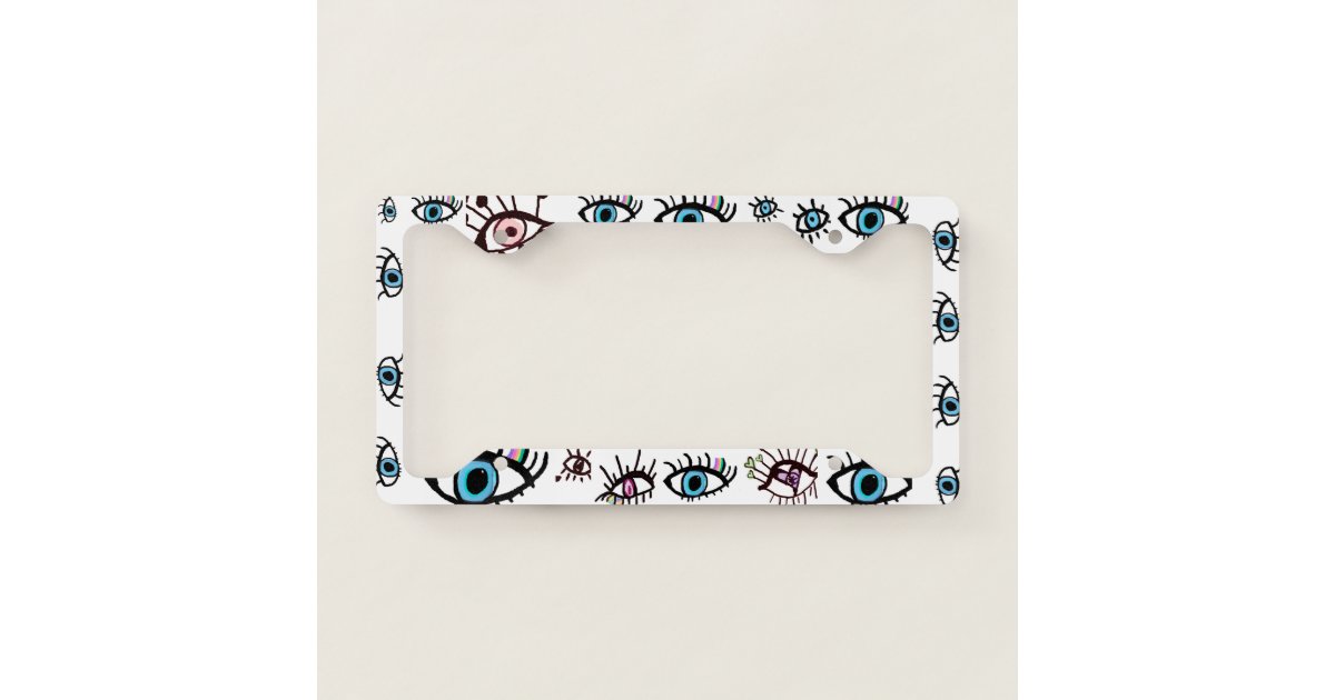Evil eye license plate frame | Zazzle