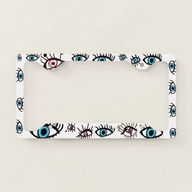 Evil eye license plate frame | Zazzle
