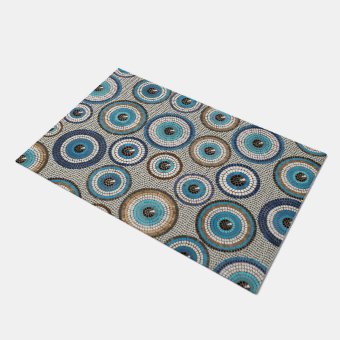 Evil Eye Mosaic Tile Pattern Doormat | Zazzle