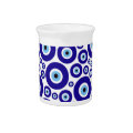 Evil Eye Pattern, Greek Eye, Turkish Eye, Nazar Beverage Pitcher | Zazzle