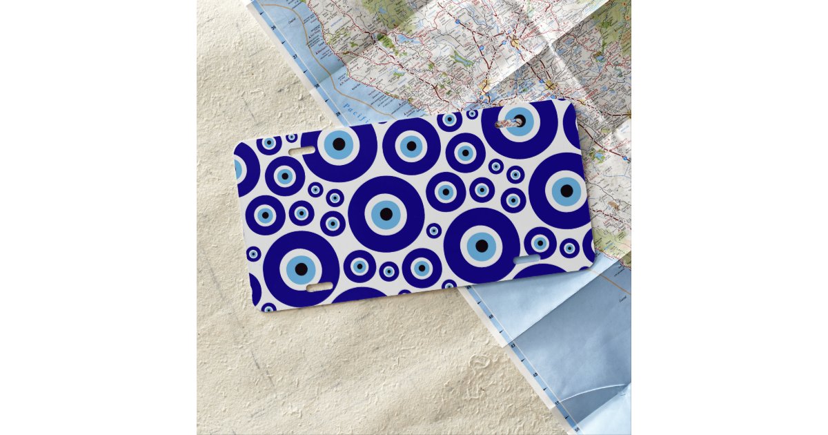 Evil Eye Pattern, Greek Eye, Turkish Eye, Nazar License Plate | Zazzle