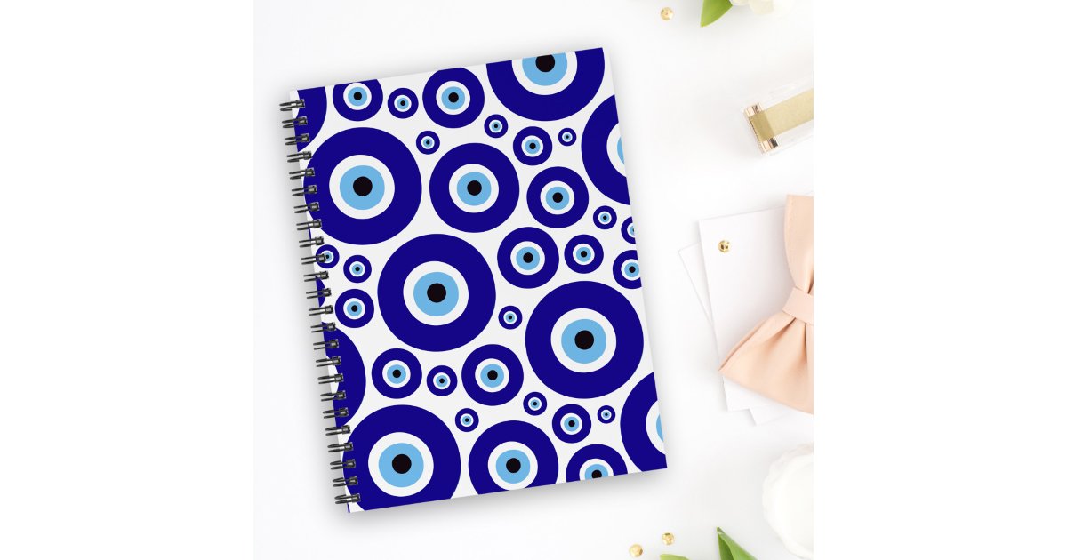 Evil Eye Pattern, Greek Eye, Turkish Eye, Nazar Notebook | Zazzle