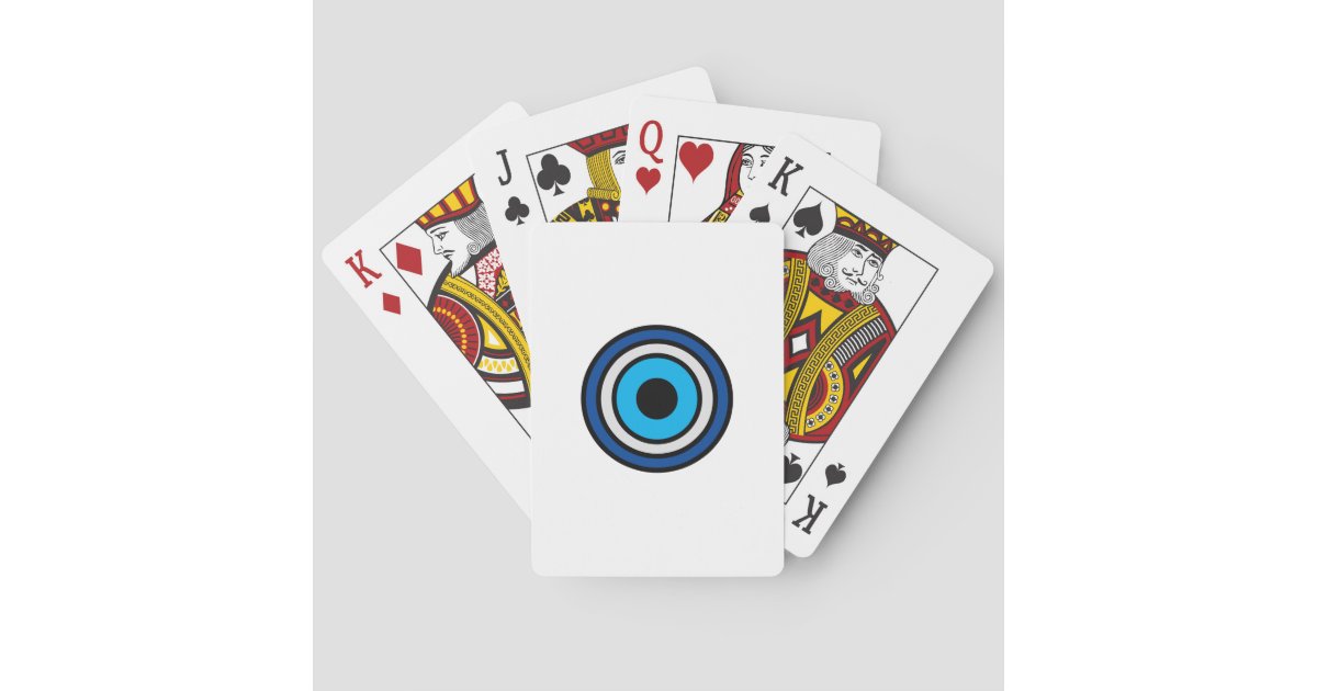 Evil Eye playing cards | Zazzle