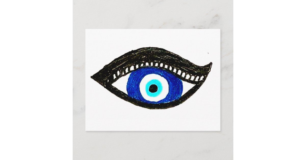 Evil eye postcard | Zazzle