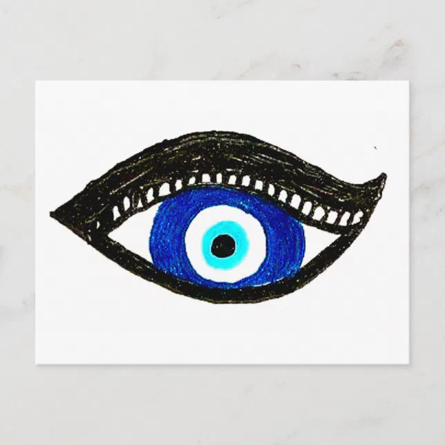Evil eye postcard | Zazzle