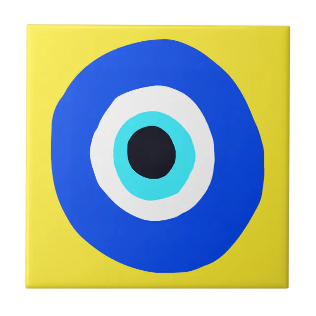 Evil Eye Protector Lucky Lucky Greek Symbol Ceramic Tile | Zazzle