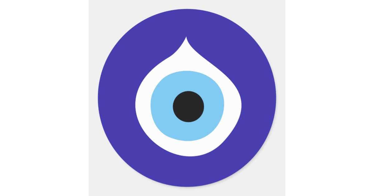evil eye symbol classic round sticker | Zazzle