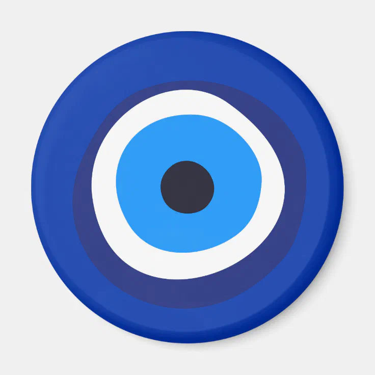 evil eye symbol greek turkish arab talisman magnet | Zazzle
