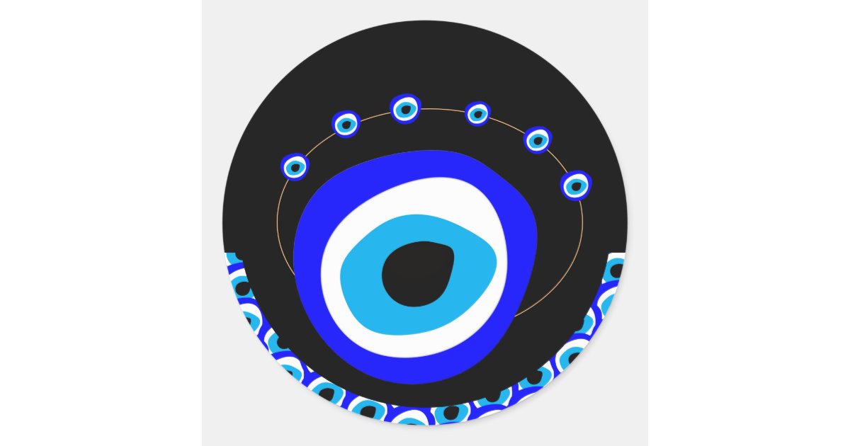 Evil Eye Talisman & Arabic Amulet /Turkish, Greek Classic Round Sticker ...