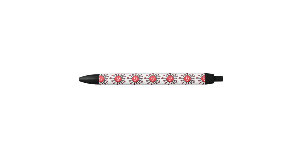 Evil Face Covic 19 Infection Silhouette Pen | Zazzle
