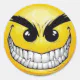 Evil Face Round Stickers | Zazzle