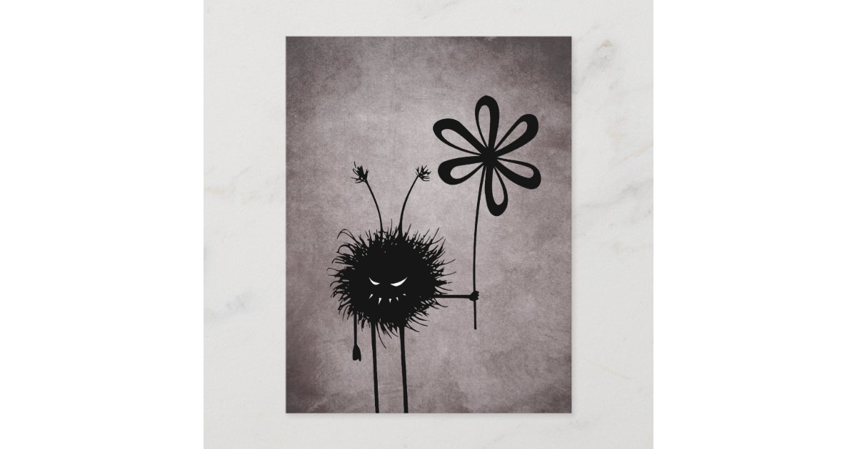 Evil Flower Bug postcard | Zazzle