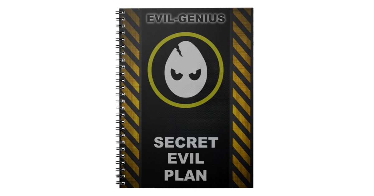 Evil-Genius Secret Evil Plan Book | Zazzle