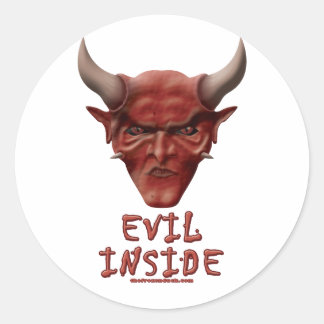 Evil Inside Stickers | Zazzle
