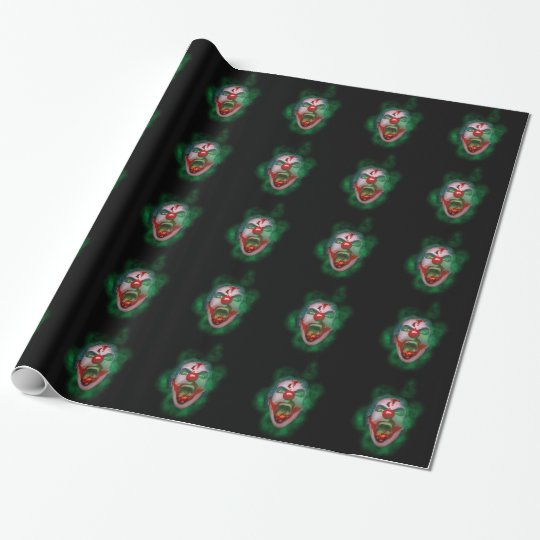 Evil Joker Clown Face Wrapping Paper | Zazzle.com