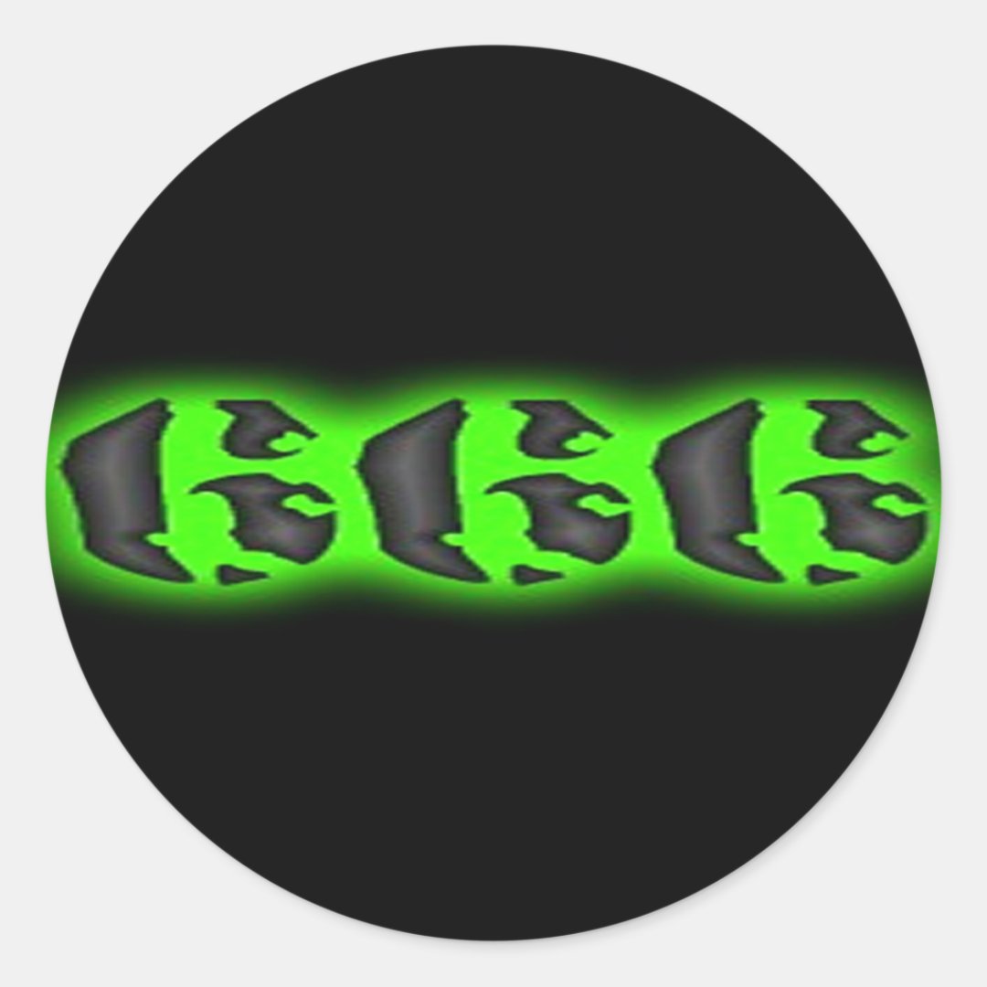 Evil Mark of the Beast | Halloween 666 Classic Round Sticker | Zazzle