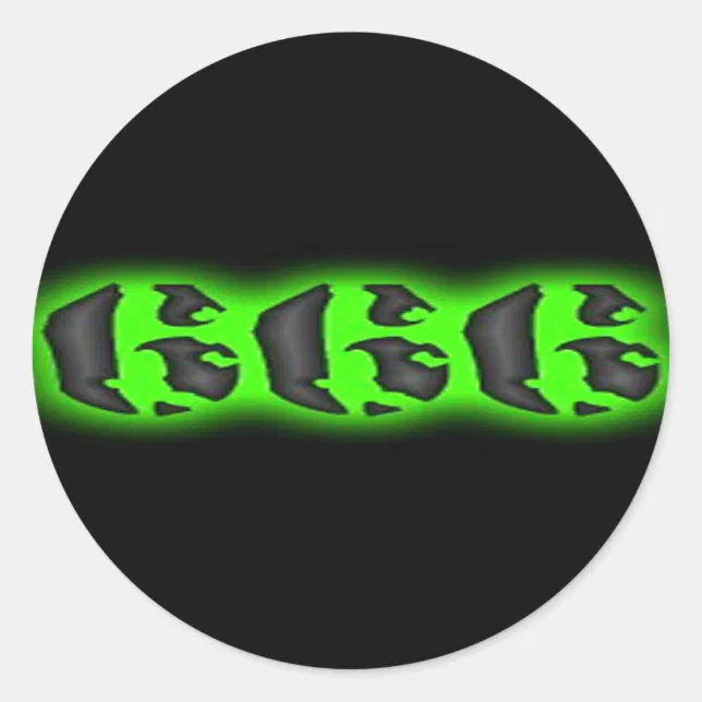 Evil Mark of the Beast | Halloween 666 Classic Round Sticker | Zazzle