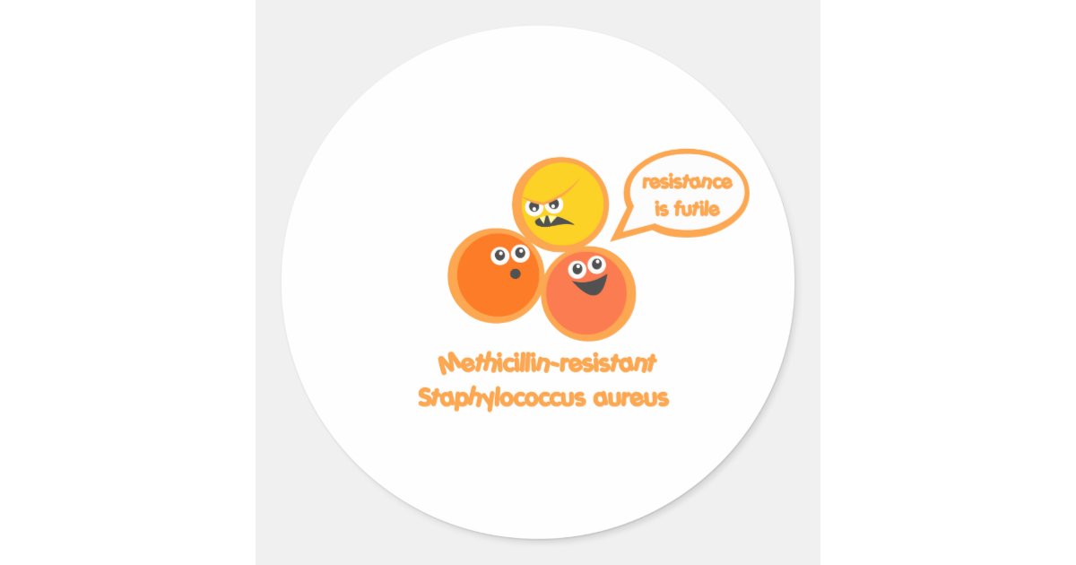Evil MRSA Classic Round Sticker | Zazzle