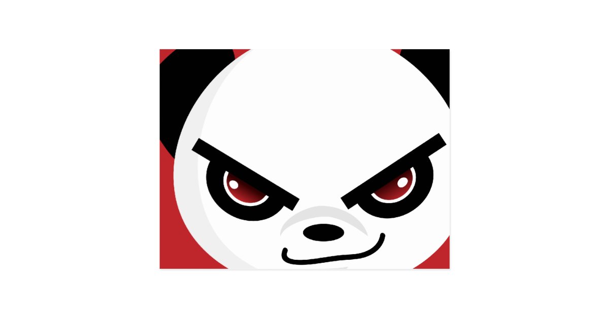 Evil Panda Postcard | Zazzle.com