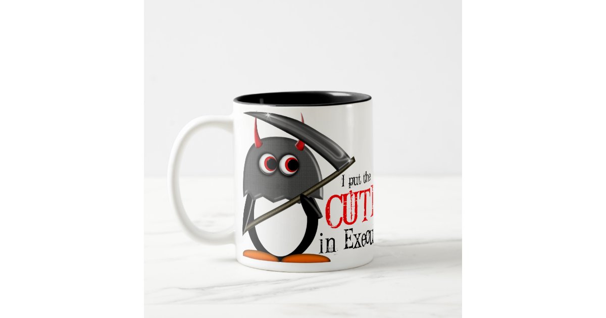 Evil Penguin™ Cute Executioner Mug | Zazzle