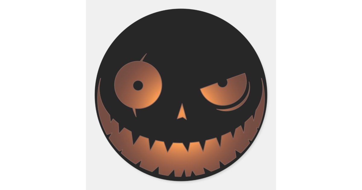 Evil Pumpkin Sticker | Zazzle