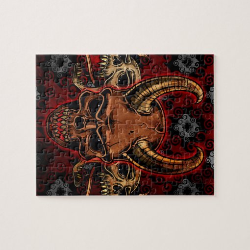 Evil Skulls Jigsaw Puzzle | Zazzle