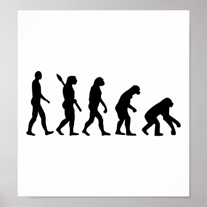 Evolution backwards poster | Zazzle