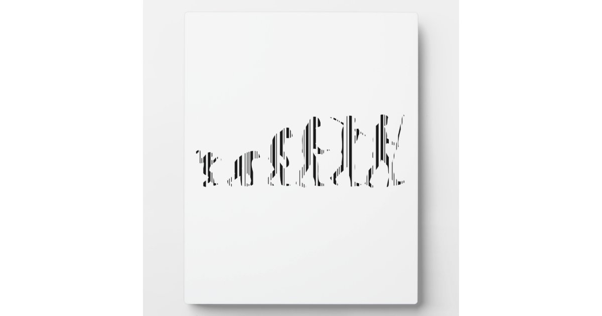 EVOLUTION BAR CODE Darwin Barcode Pattern Design Plaque | Zazzle