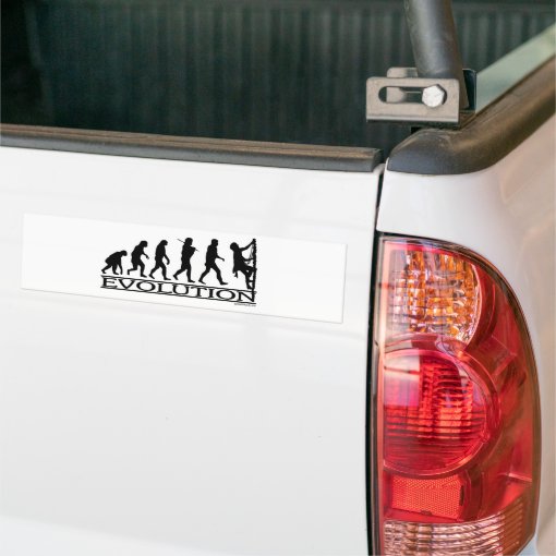 Evolution - Climbing Bumper Sticker | Zazzle