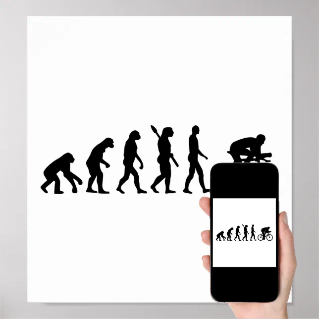 Evolution Cycling Bicycle Poster Zazzle