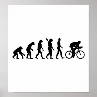Evolution cycling bicycle poster | Zazzle
