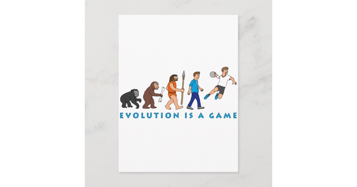 Evolution Handball Comic Style Postcard | Zazzle